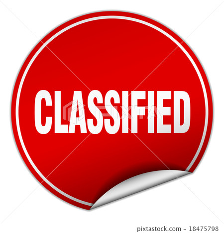classified round red sticker isolated on white-插圖素材 [18475798] - PIXTA圖庫