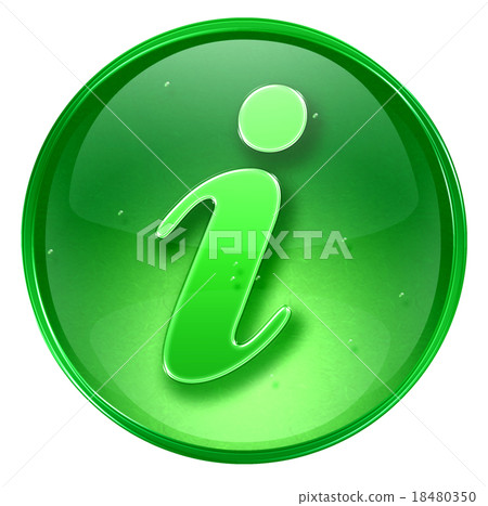 Information icon green, isolated on white - Stock Illustration ...
