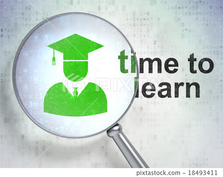Education concept: Student and Time to Learn with - Stock Illustration ...
