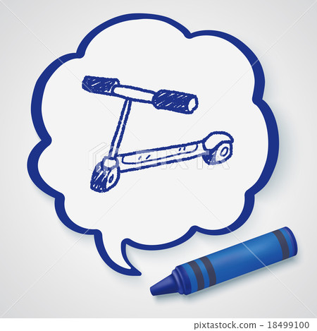 scooter doodle - Stock Illustration [18499100] - PIXTA