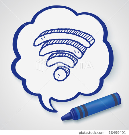 wifi doodle-插圖素材 [18499401] - PIXTA圖庫