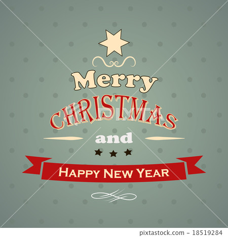 Typography Christmas Greeting Card - Stock Illustration [18519284] - PIXTA