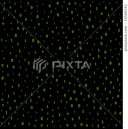Seamless green binary virtual code - Stock Illustration [18566541] - PIXTA
