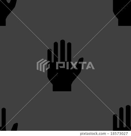 hand web icon.flat design. Seamless pattern. - Stock Illustration ...
