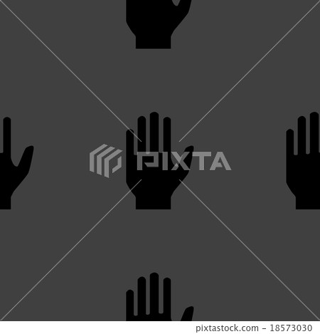 hand web icon.flat design. Seamless pattern. - Stock Illustration ...