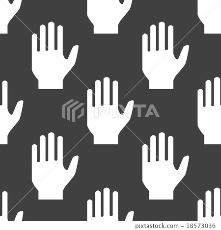 hand web icon.flat design. Seamless pattern. - Stock Illustration ...