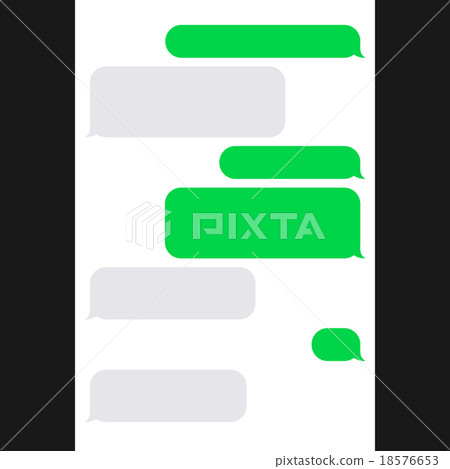 Smartphone SMS Chat Bubbles. Vector - Stock Illustration [18576653] - PIXTA