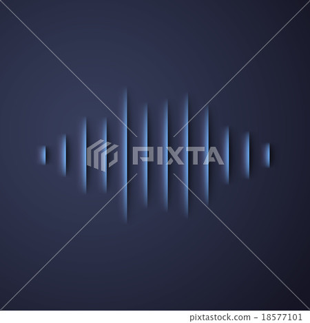 Paper sound waveform with shadow - Stock Illustration [18577101] - PIXTA