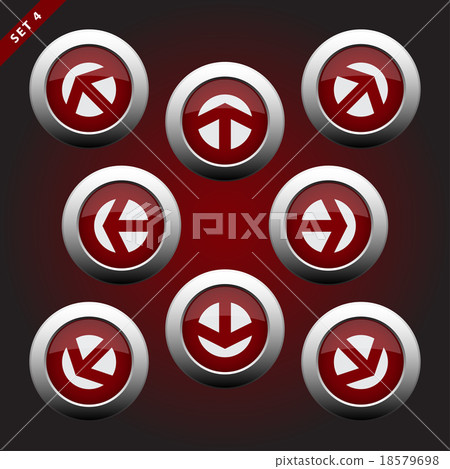 icons with arrows, eight directions - Stock Illustration [18579698] - PIXTA