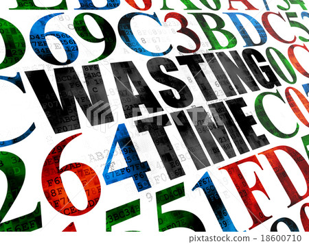 Time concept: Wasting Time on Digital background - Stock Illustration ...