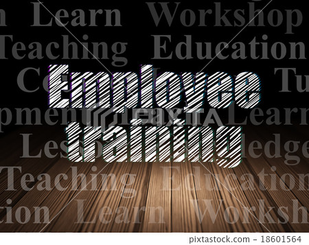 Learning concept: Employee Training in grunge dark - Stock Illustration ...