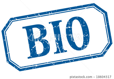bio square blue grunge vintage isolated label - Stock Illustration ...