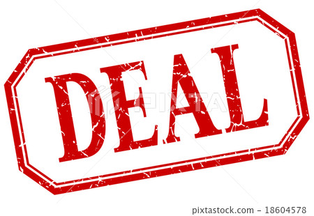 deal square red grunge vintage isolated label - Stock Illustration ...