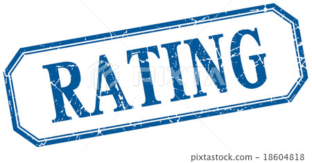 rating square blue grunge vintage isolated label - Stock Illustration ...