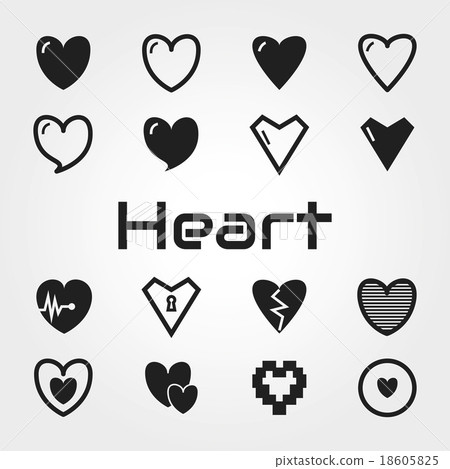 Heart icons - Stock Illustration [18605825] - PIXTA