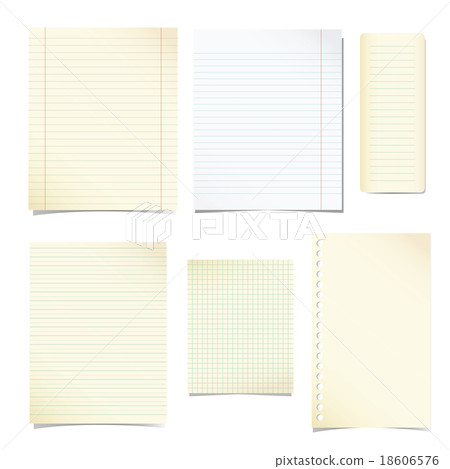 Old paper notebook - set of backgrounds - Stock Illustration [18606576 ...