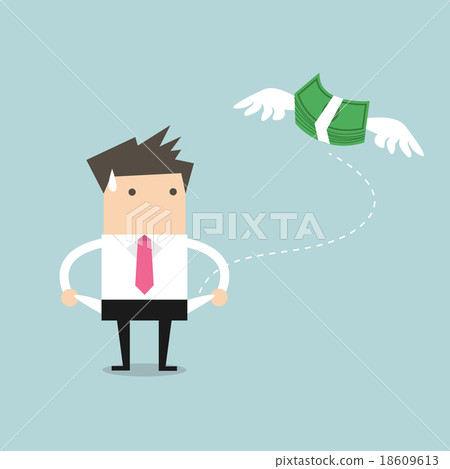 Businessman has no money vector - Stock Illustration [18609613] - PIXTA