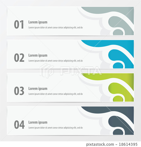 banner design art style Green, blue, gray color - Stock Illustration ...
