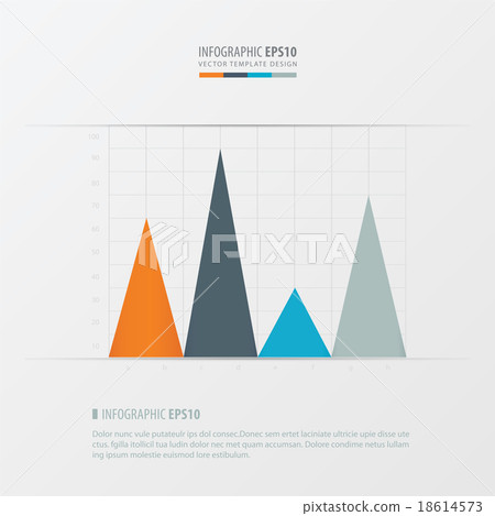 graph and infographic Orange , blue, gray color - Stock Illustration ...