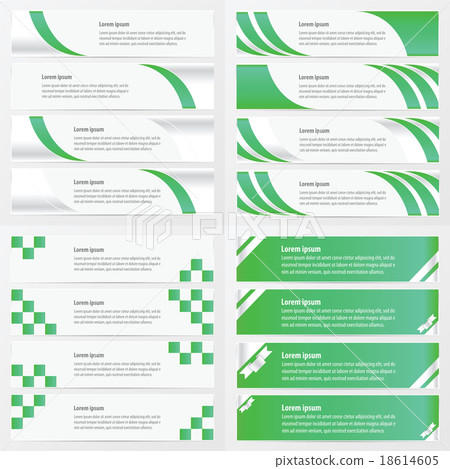 banner green color design pack - Stock Illustration [18614605] - PIXTA