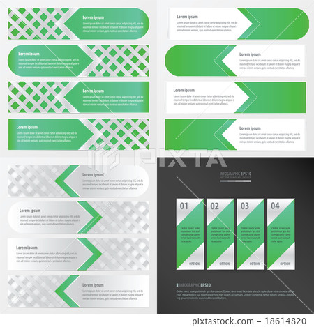 banner green color design pack - Stock Illustration [18614820] - PIXTA