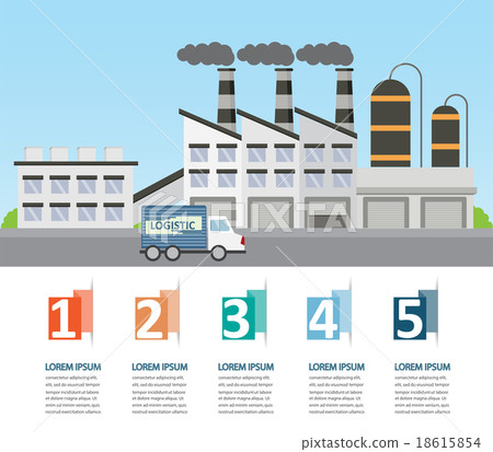 factory infographics - Stock Illustration [18615854] - PIXTA