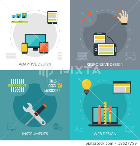 Adaptive Responsive Web Design - Stock Illustration [18627759] - PIXTA