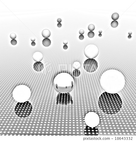 Chrome ball on light path to infinity - Stock Illustration [18643332 ...