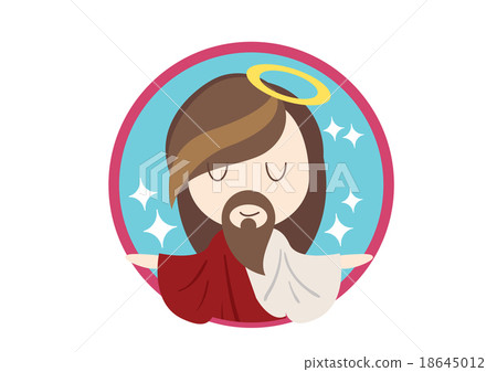 cute jesus god character design illustration vecto-插圖素材 [18645012 ...