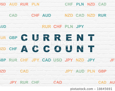 Currency concept: Current Account on wall - Stock Illustration ...
