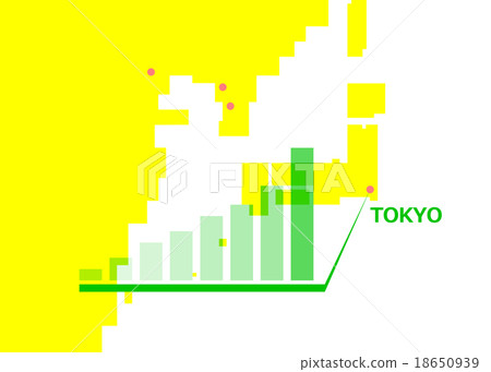 Graph with Japan - Stock Illustration [18650939] - PIXTA