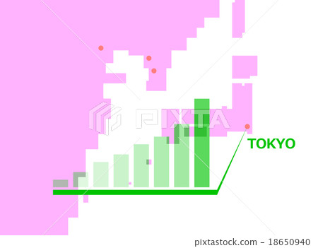 Graph with Japan - Stock Illustration [18650940] - PIXTA