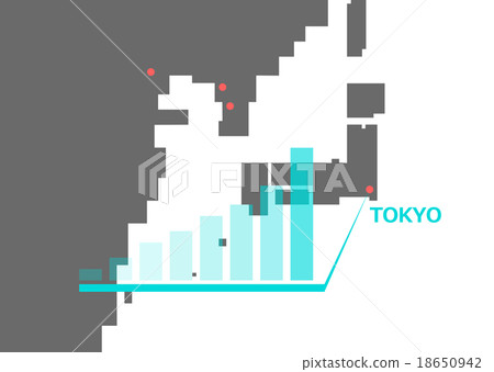 Graph with Japan - Stock Illustration [18650942] - PIXTA