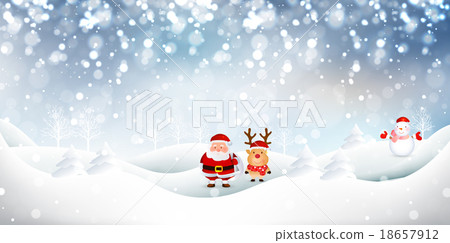 Snow Christmas Santa background - Stock Illustration [18657912] - PIXTA
