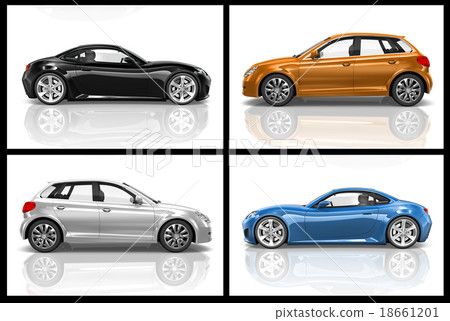 Car Vehicle Transportation 3D Illustration Concept - Stock Illustration ...