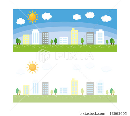 Daytime building city - Stock Illustration [18663605] - PIXTA