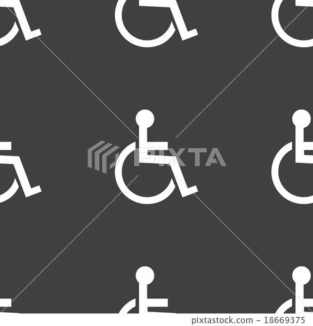 disabled web icon. flat design. Seamless pattern. - Stock Illustration ...