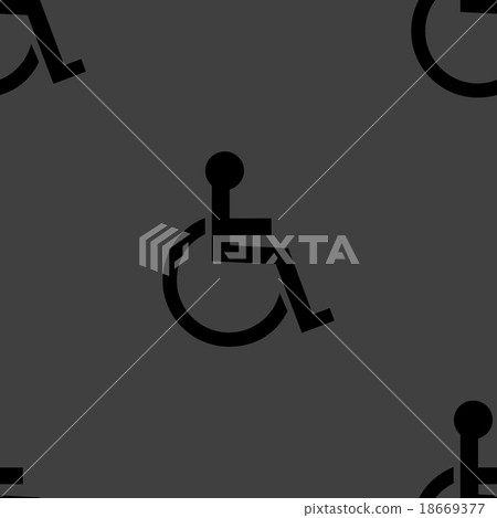 disabled web icon. flat design. Seamless pattern. - Stock Illustration ...