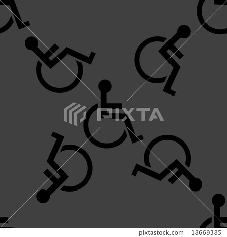 disabled web icon. flat design. Seamless pattern. - Stock Illustration ...