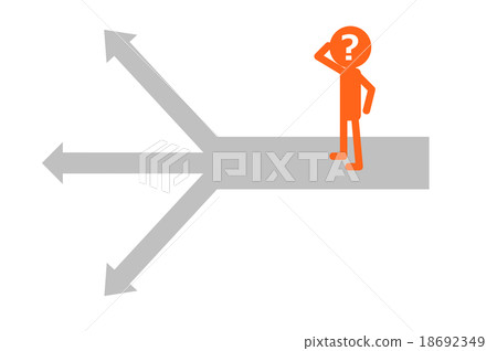 A parting road - Stock Illustration [18692349] - PIXTA