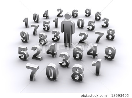 Numbers and people - Stock Illustration [18693495] - PIXTA