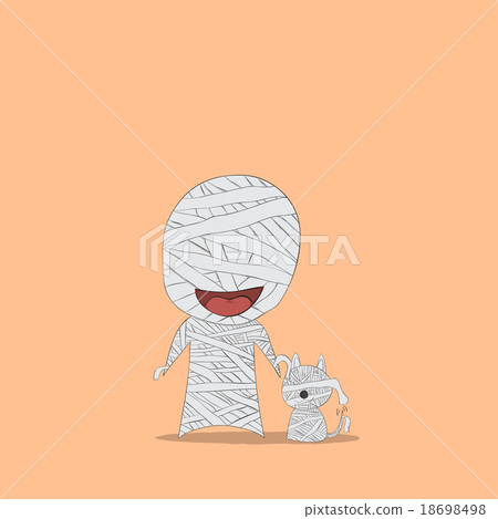 Cartoon mummy and dog mummy - Stock Illustration [18698498] - PIXTA