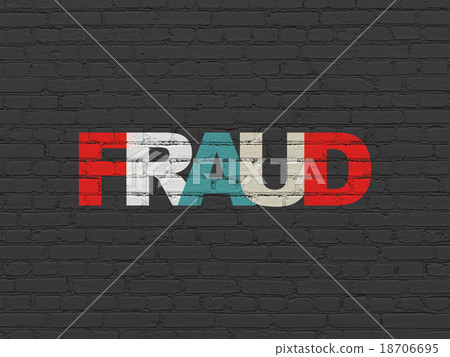 Protection concept: Fraud on wall background-插圖素材 [18706695] - PIXTA圖庫
