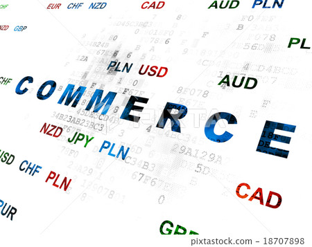 Business concept: Commerce on Digital background - Stock Illustration ...