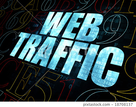 Web design concept: Web Traffic on Digital - Stock Illustration ...