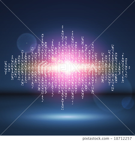 Exploding party music wave made of notes - Stock Illustration [18712257 ...