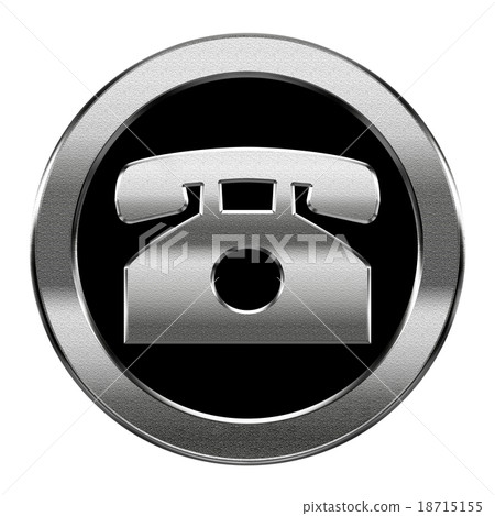 phone icon silver, isolated on white background. - Stock Illustration ...