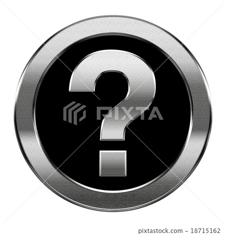 help icon silver, isolated on white background - Stock Illustration ...