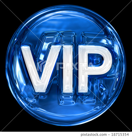 VIP icon blue, isolated on black background. - Stock Illustration ...