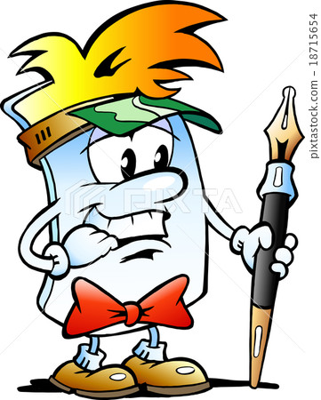 Afraid Scared Editor Paper Mascot - Stock Illustration [18715654] - PIXTA